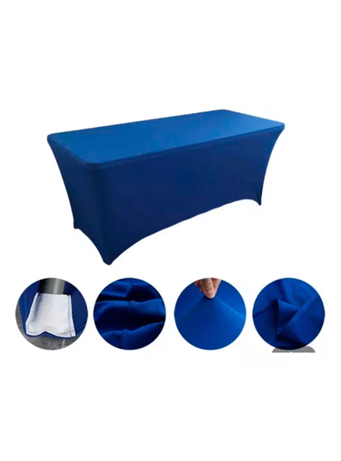 MANTEL SPANDEX MESA PLEGABLE 1.80 MTS AZUL - Tododescuento!